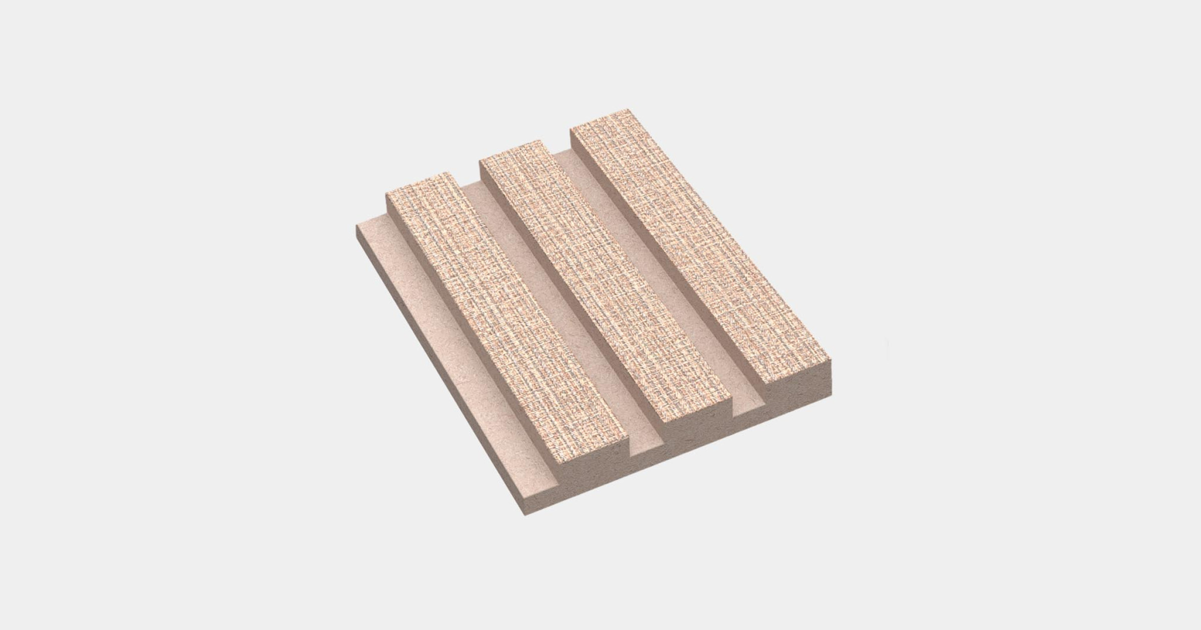 Kleurstaal voor akoestisch paneel taupe met donker beige vilt